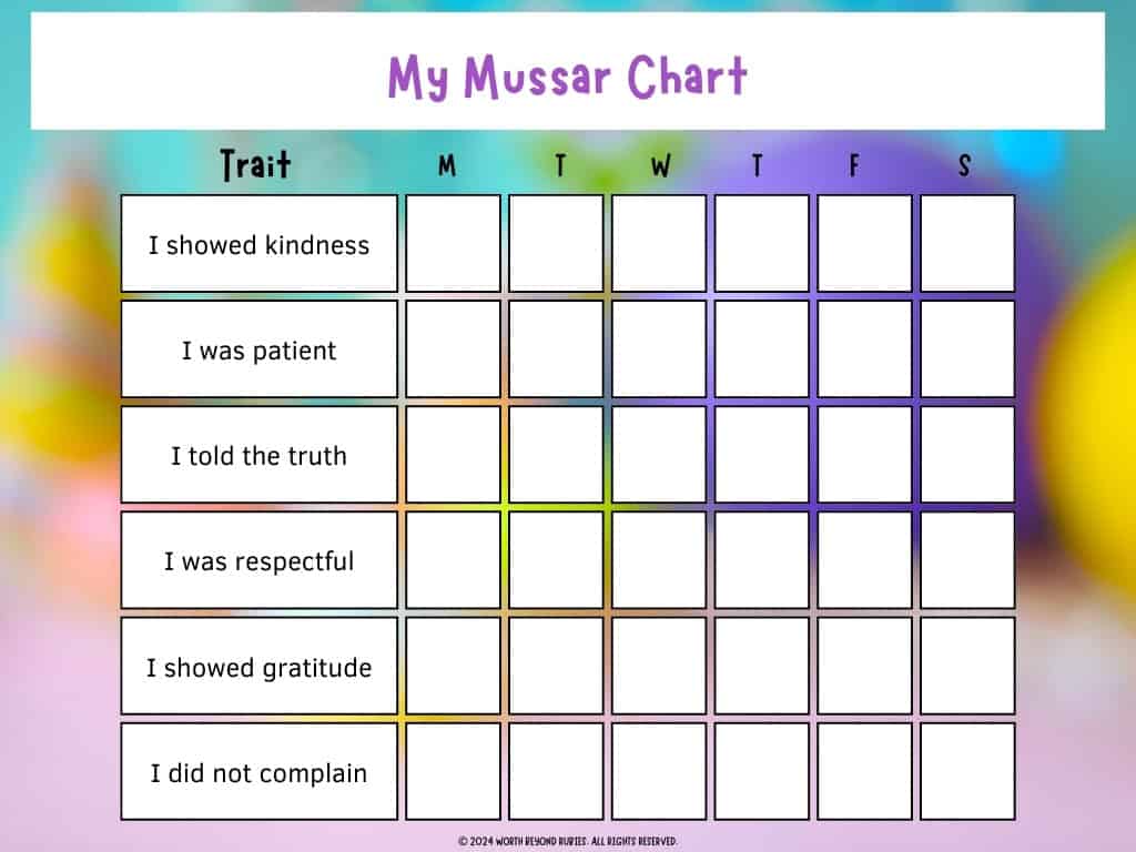 Our Mussar Program - She Opens Her Bible